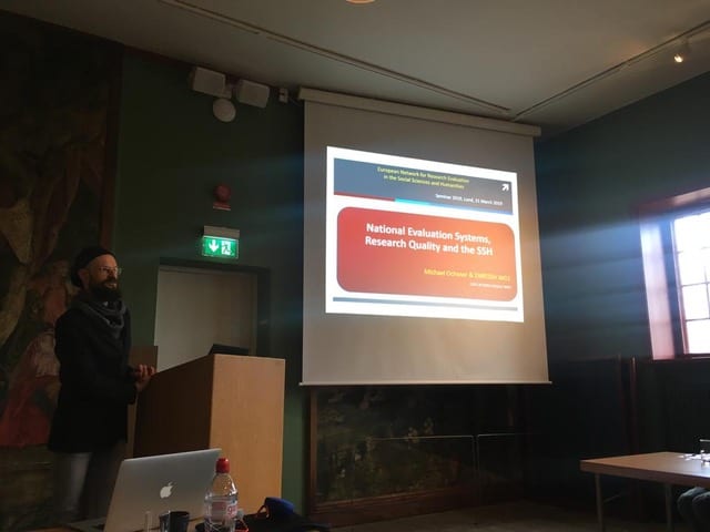 Michael Ochsner and Corina Balaban present the work of ENRESSH during ...